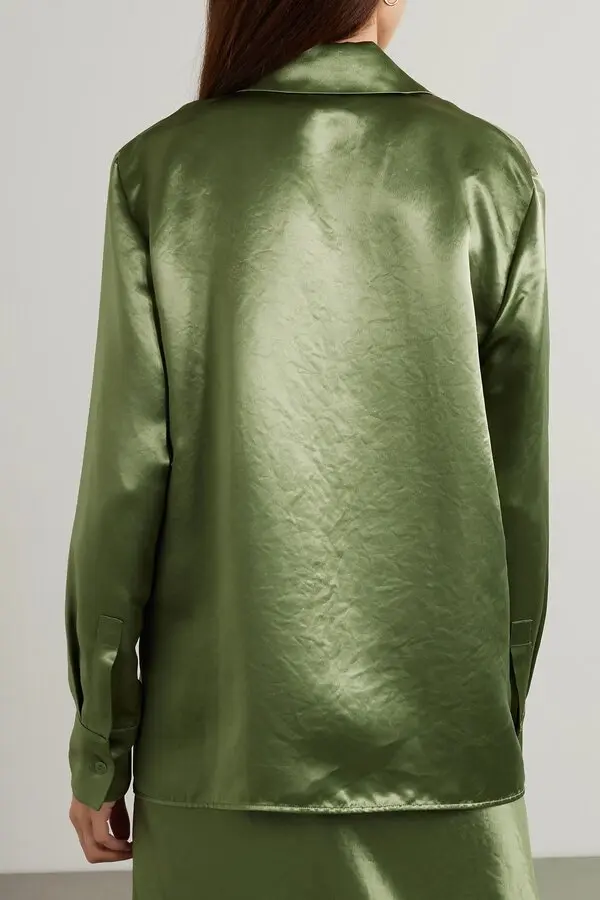 Max Mara Vignola Crinkled-satin Shirt