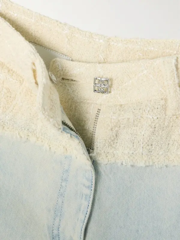 Givenchy Big Mix Wool-blend Bouclé-trimmed Jeans