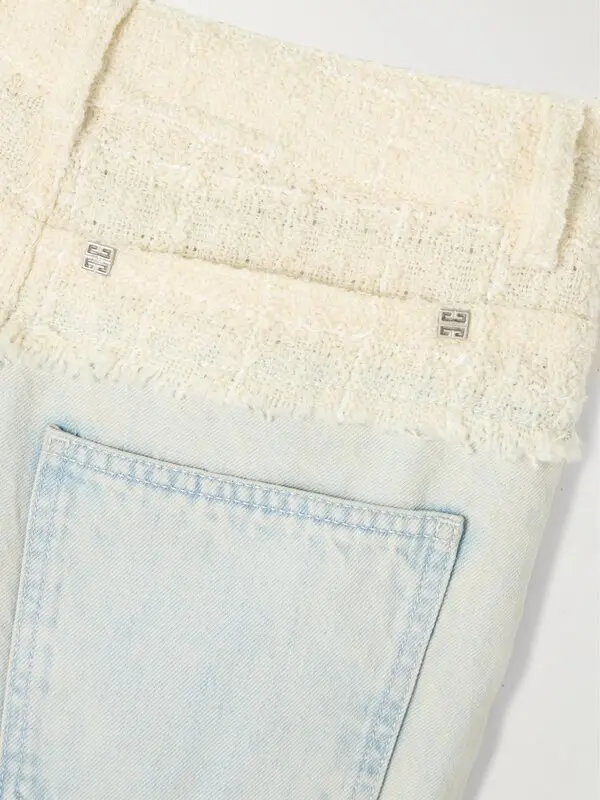 Givenchy Big Mix Wool-blend Bouclé-trimmed Jeans