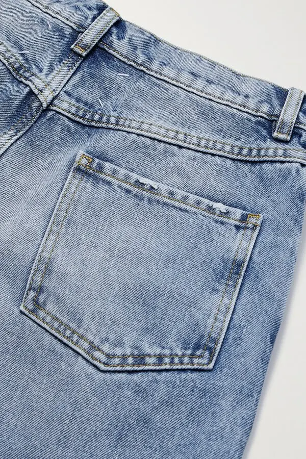 MAISON MARGIELA Cutout High-rise Wide-leg Jeans - Blue