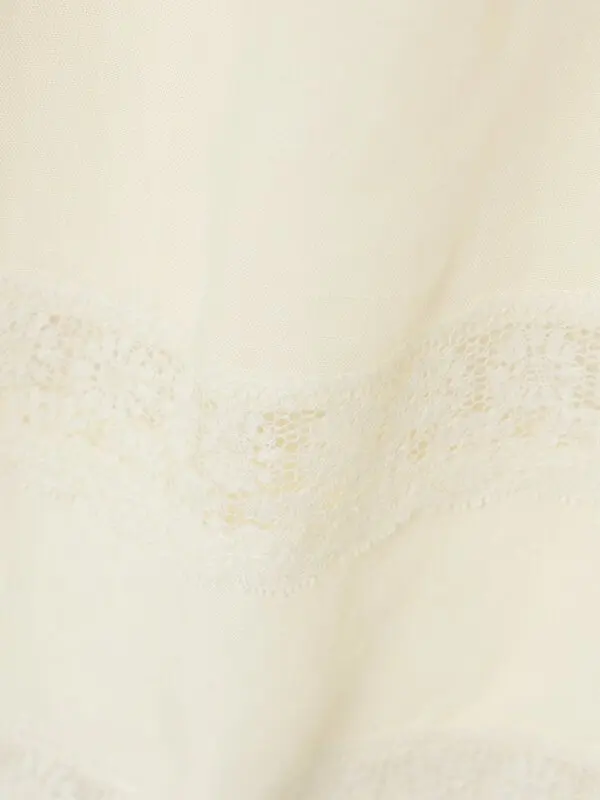 Rixo Ronan Lace-trimmed Crepe Mini Dress