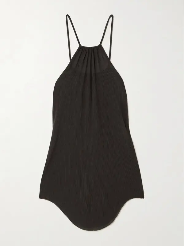 Rick Owens Skorpio Ribbed-knit Tank - Gray