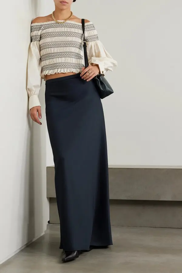 Max Mara Clavier Jersey Maxi Skirt