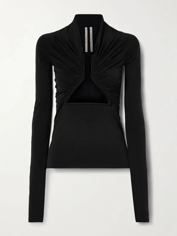 Rick Owens Cutout Ruched Top