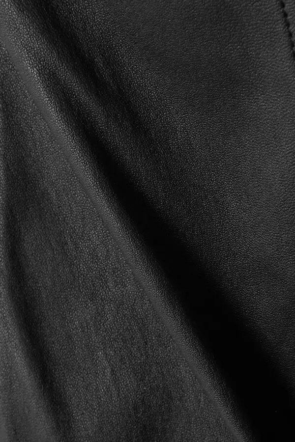 Rick Owens Strapless Stretch Leather And Cotton-blend Gown - Black