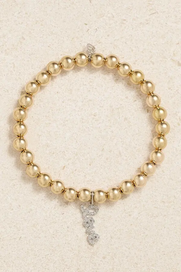 SYDNEY EVAN Love 14-karat Diamond Bracelet - Gold