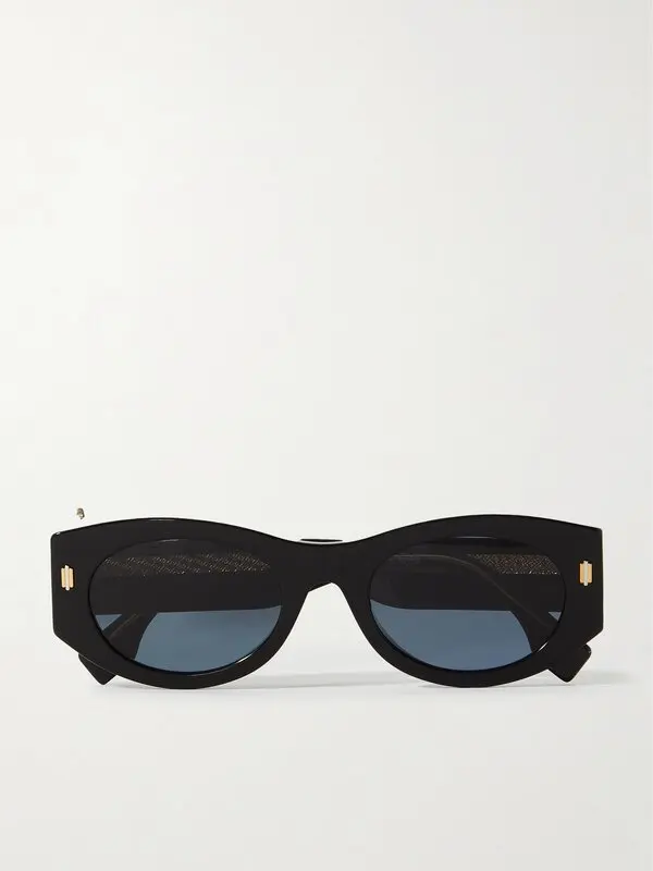 Fendi Roma Oval Sunglasses - Black