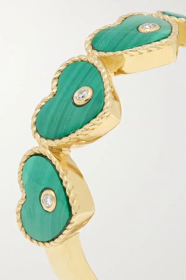 Yvonne Léon 9-karat Gold, Malachite And Diamond Ring