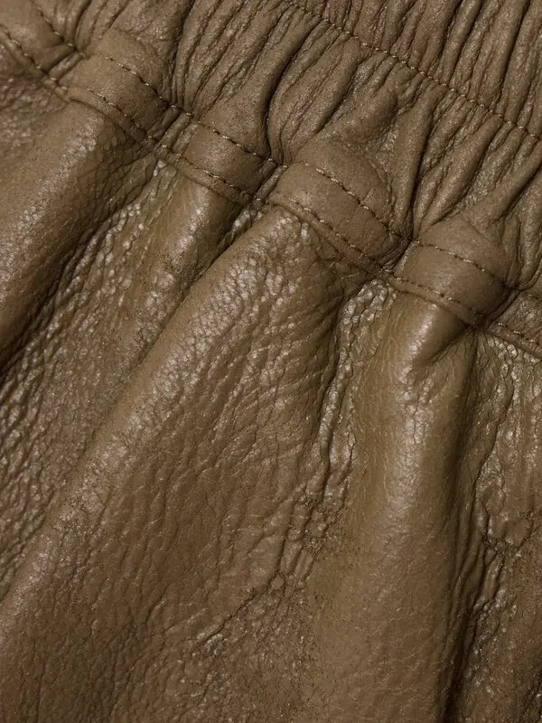 Rick Owens Leather Straight-leg Board Shorts