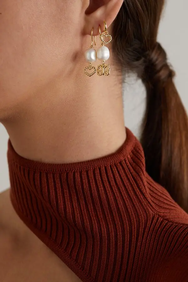 Alison Lou Heart Streamer Single Earring