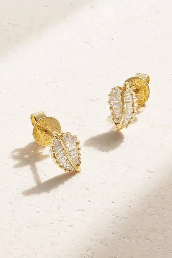 ANITA KO Small 18-karat Diamond Earrings