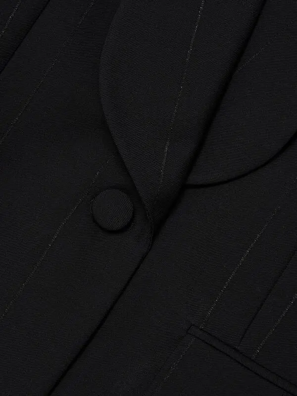 Givenchy Pinstriped Metallic Wool-blend Twill Blazer