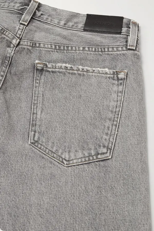 GOLDSIGN The Walcott Distressed Straight-leg Jeans