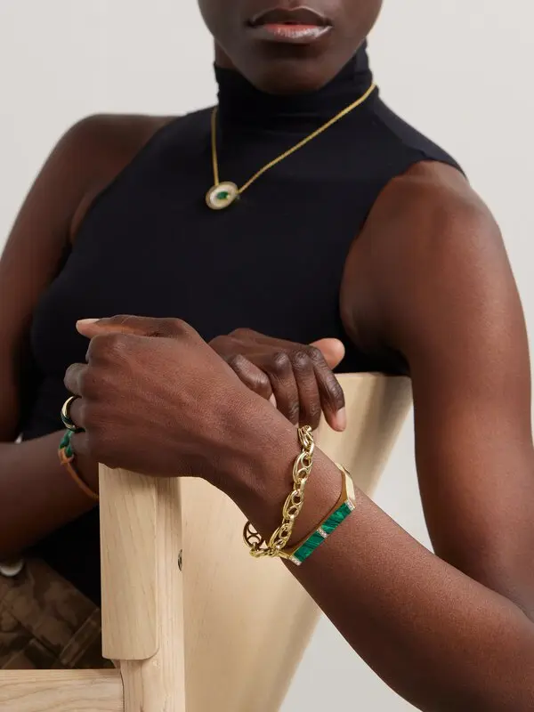 JENNA BLAKE Mariner Shadow 18-karat Link Bracelet