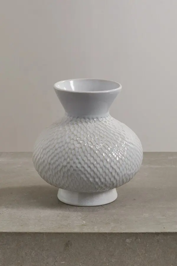 MARLOE MARLOE Net Sustain Sloane Glazed Ceramic Vase - Purple