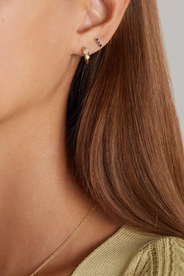 JENNIFER MEYER 18-karat Lapis Lazuli Stud Earrings