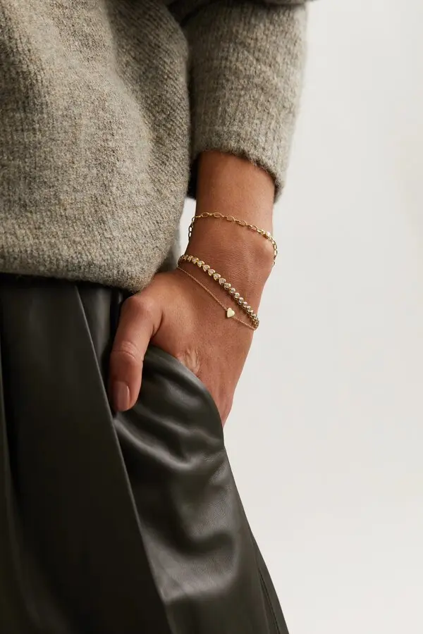 JENNIFER MEYER Mini Heart 18-karat Bracelet