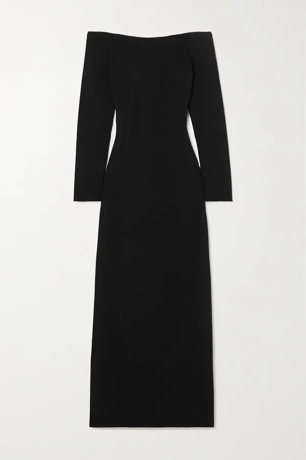 THE ROW Teresina Off-the-shoulder Maxi Dress - Black