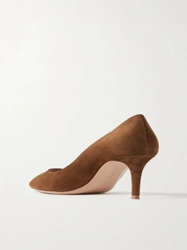 GIANVITO ROSSI 70 Suede Pumps - Brown