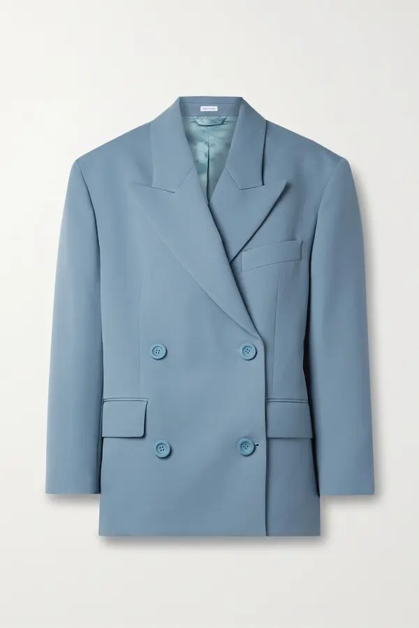 Acne Studios Double-breasted Peak Lapel Twill Blazer