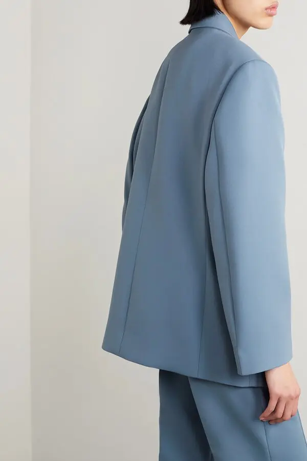Acne Studios Double-breasted Peak Lapel Twill Blazer