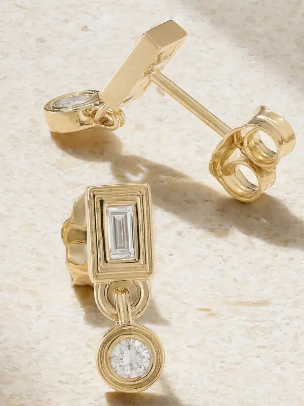 SYDNEY EVAN 14-karat Diamond Drop Earrings