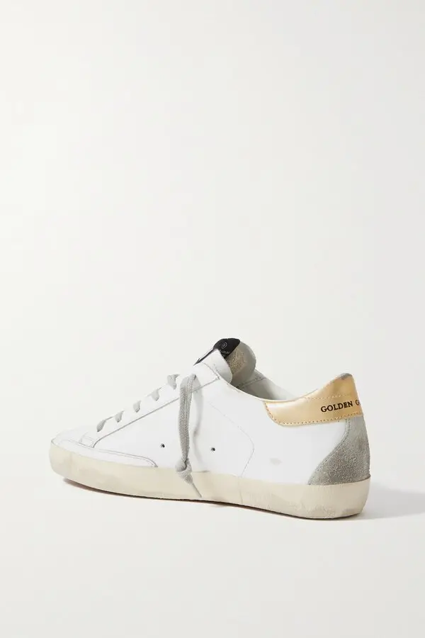 GOLDEN GOOSE Superstar Distressed Leather And Suede Sneakers