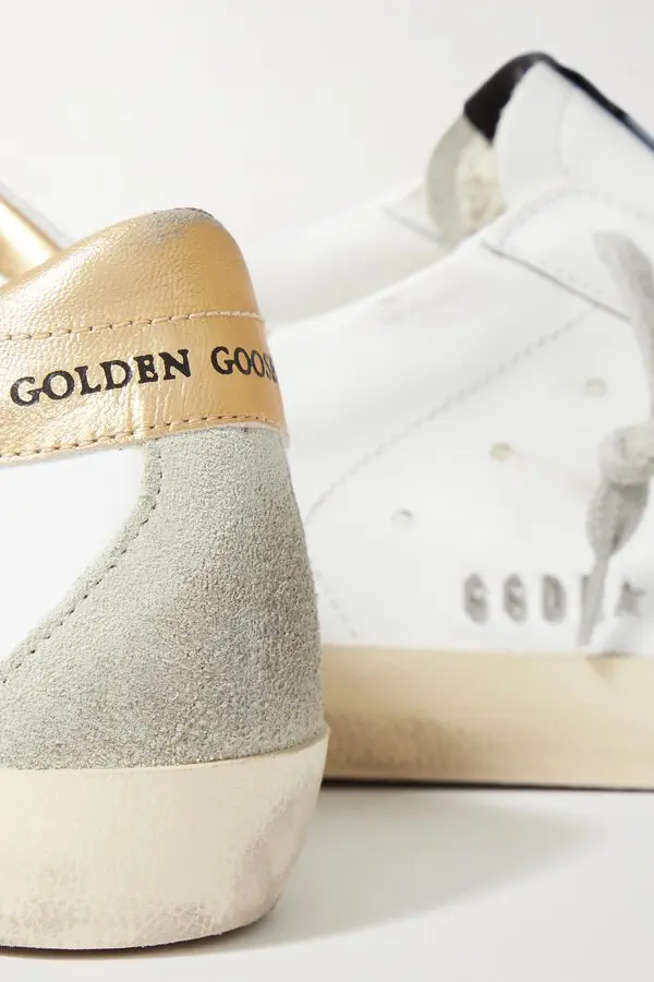 GOLDEN GOOSE Superstar Distressed Leather And Suede Sneakers