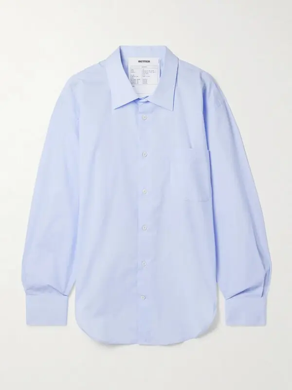 BETTTER Net Sustain Cotton-poplin Shirt
