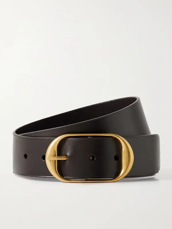 NILI LOTAN Leather Belt - Brown