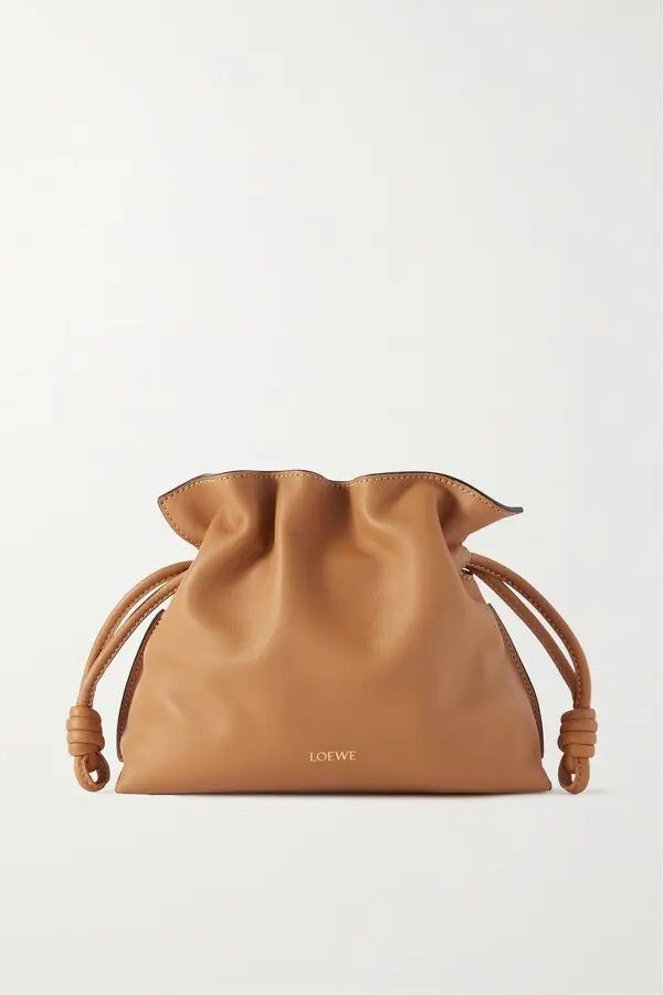 Loewe Flamenco Mini Leather Clutch - Brown