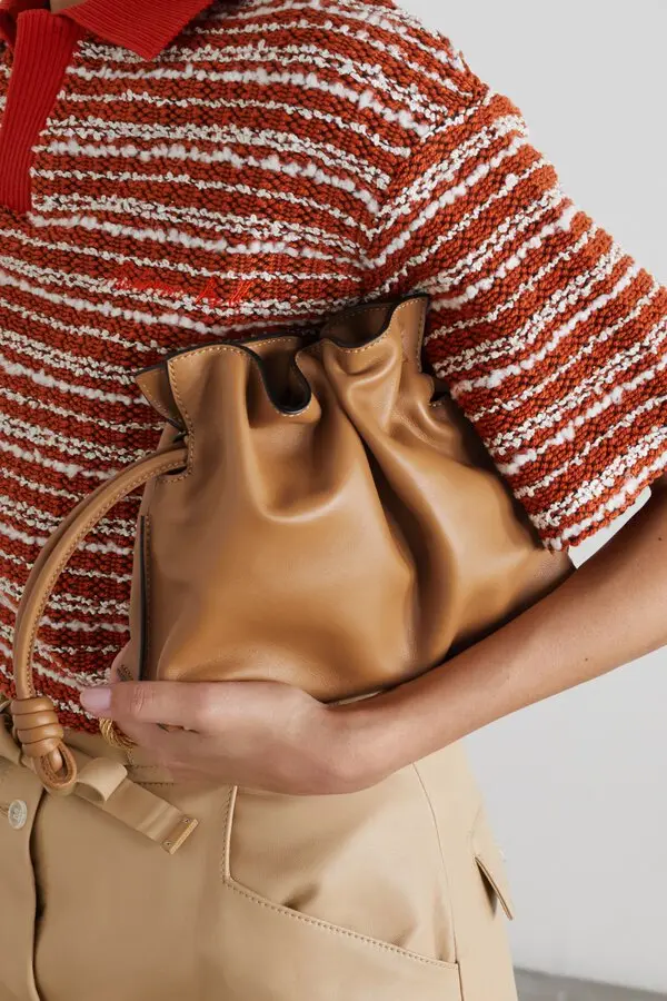 Loewe Flamenco Mini Leather Clutch - Brown