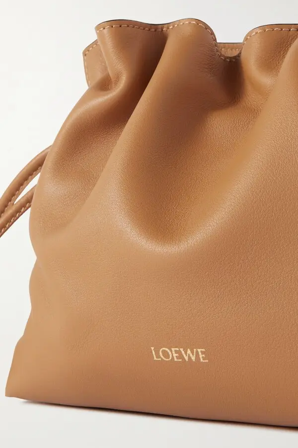 Loewe Flamenco Mini Leather Clutch - Brown