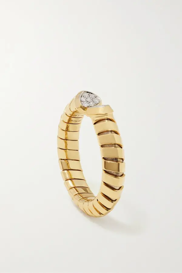 Marina B Trisolina 18-karat Silver And Diamond Ring