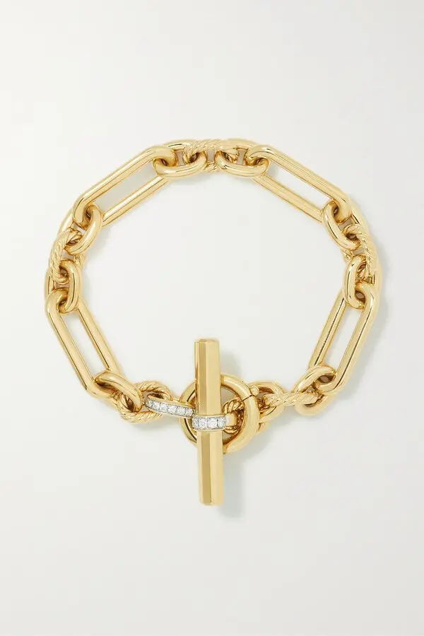 David Yurman Lexington 18-karat Diamond Bracelet - Gold