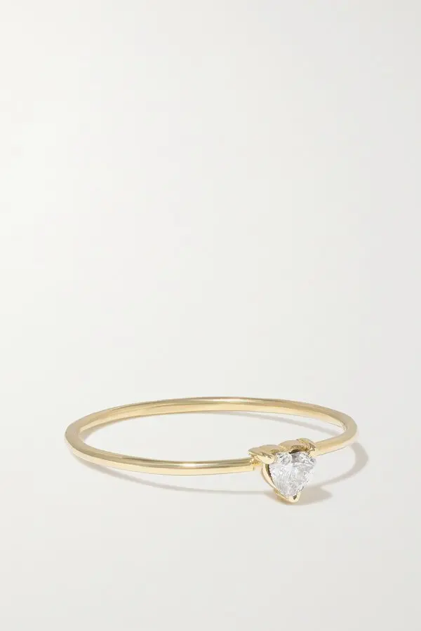 JENNIFER MEYER 18-karat Diamond Heart Ring - Gold