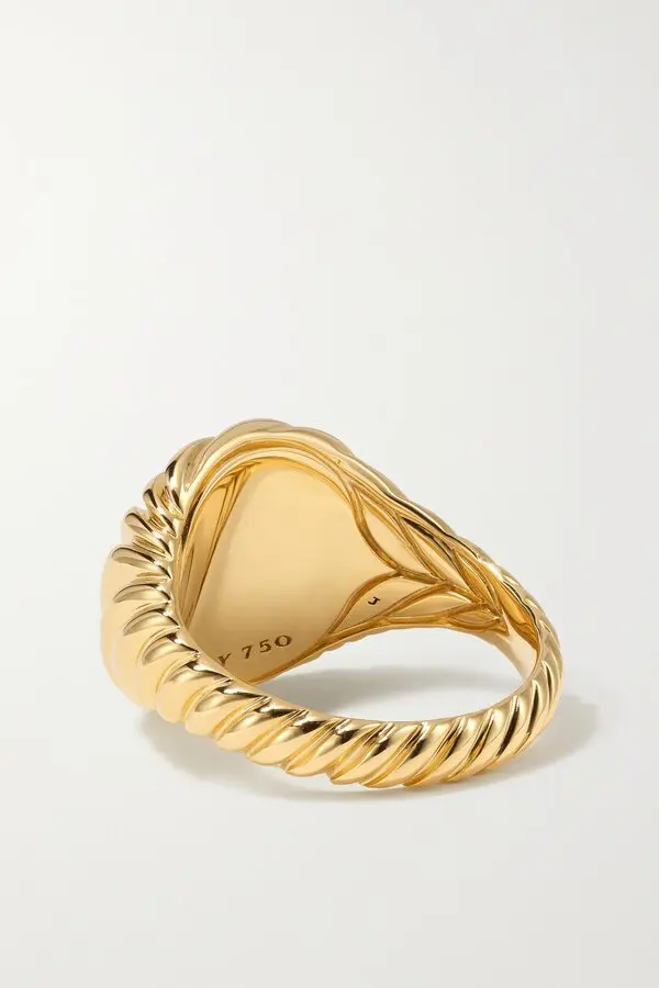 David Yurman 18-karat Cable Signet Ring