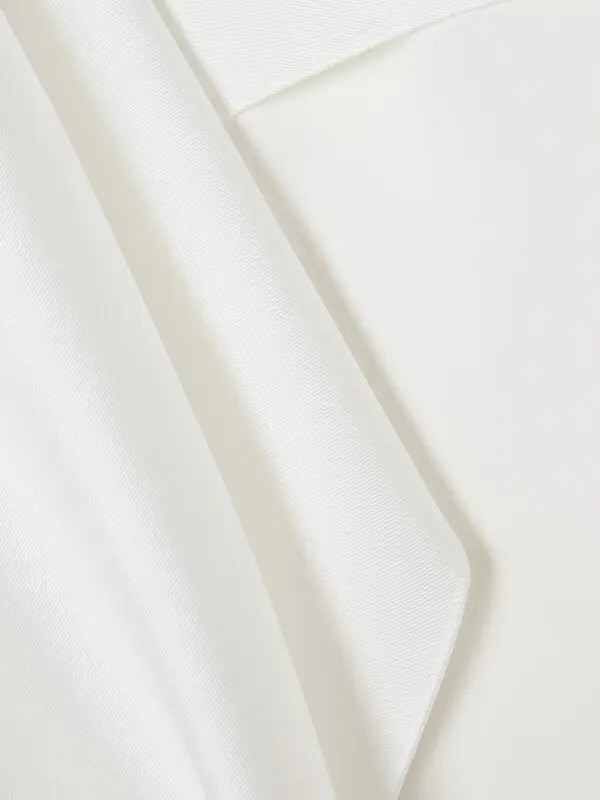 Solace London Leni Cape-effect Crepe And Faille Gown