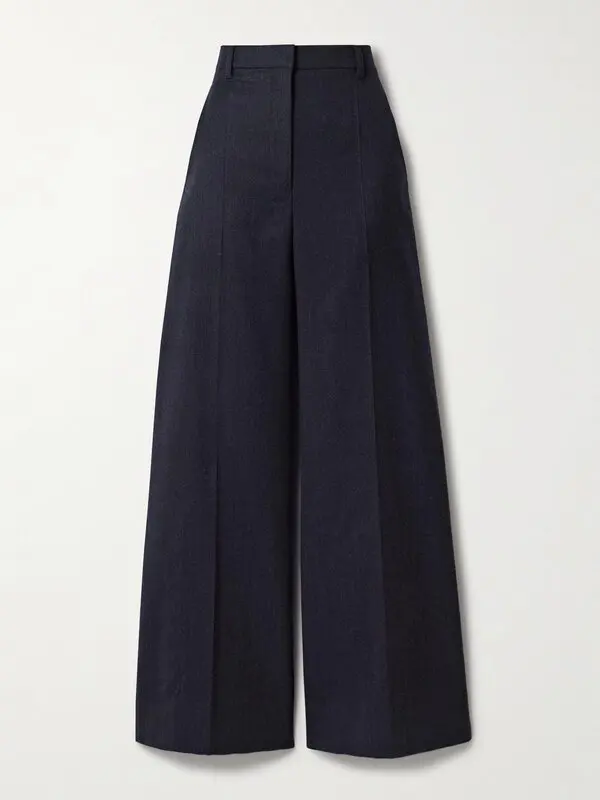 Stella McCartney Pleated Wool-twill Wide-leg Trousers
