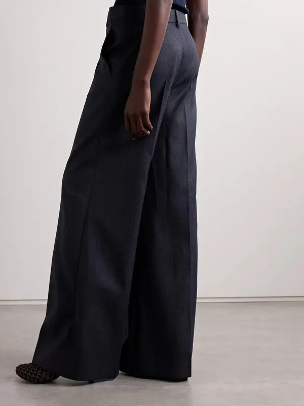 Stella McCartney Pleated Wool-twill Wide-leg Trousers