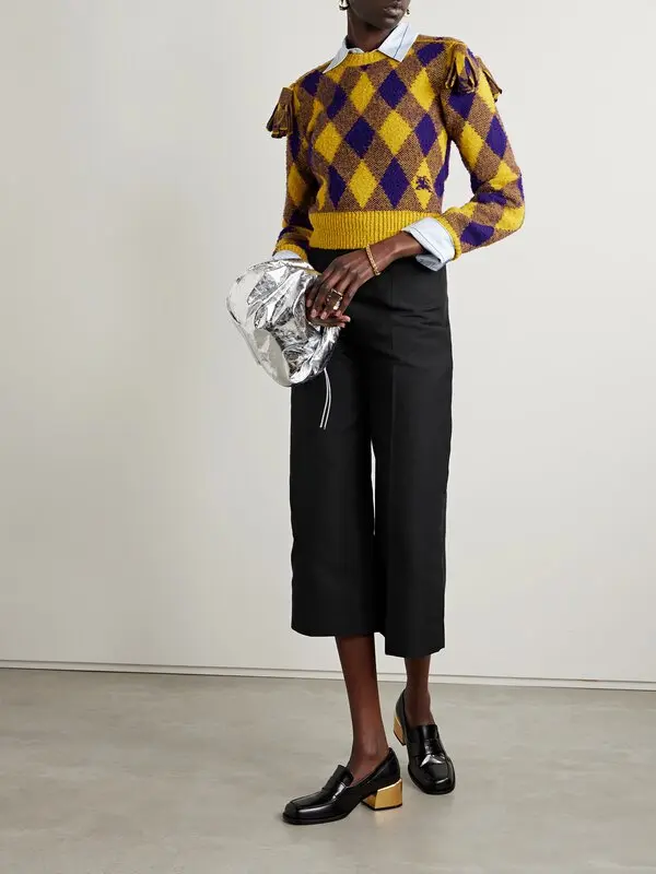 Marni Cropped Wide-leg Cotton Pants