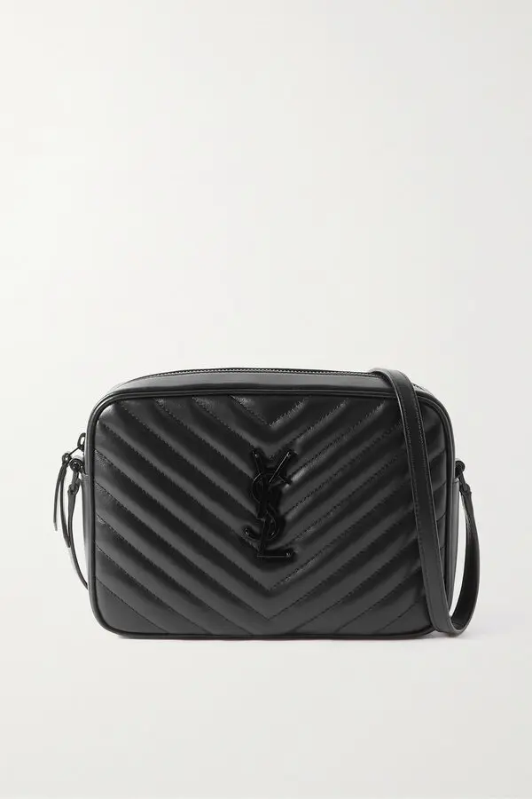 Saint Laurent Loulou Medium Matelassé Leather Shoulder Bag - Black
