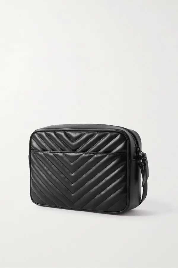 Saint Laurent Loulou Medium Matelassé Leather Shoulder Bag - Black