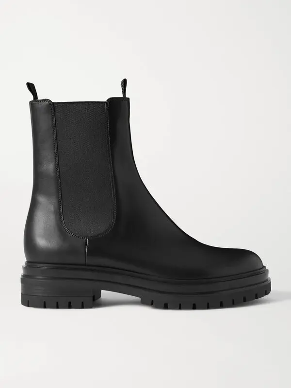 GIANVITO ROSSI Chester Leather Chelsea Boots - Black