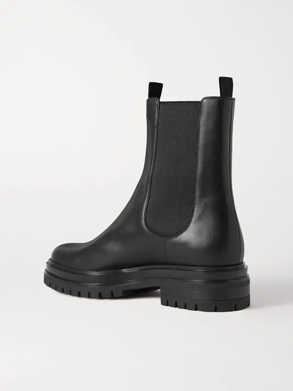 GIANVITO ROSSI Chester Leather Chelsea Boots - Black