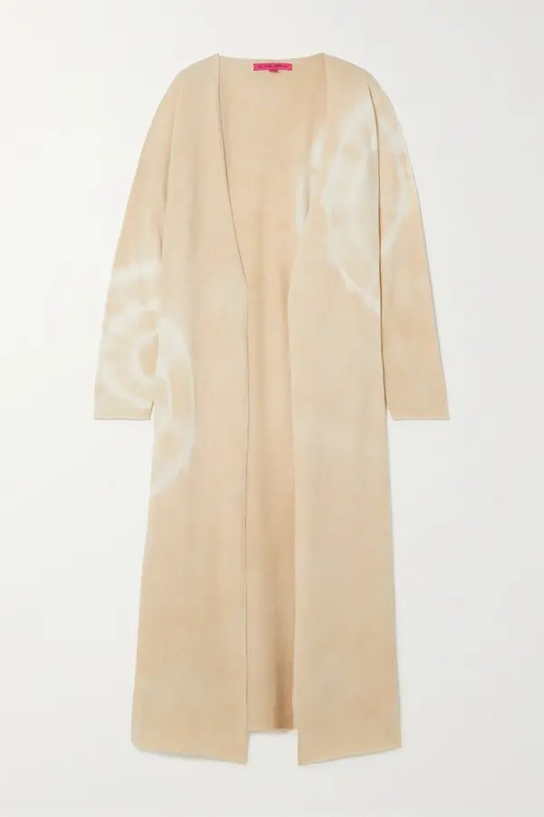 THE ELDER STATESMAN Spiral City Merino Wool And Cashmere-blend Cardigan - Neutrals