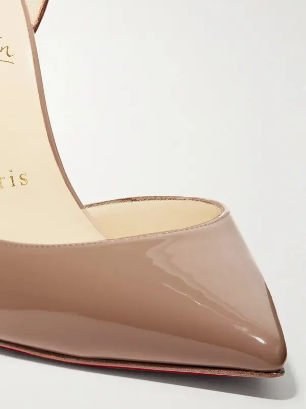CHRISTIAN LOUBOUTIN Iriza 100 Patent Leather Pumps - Neutrals