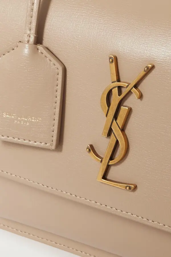 Saint Laurent Sunset Medium Leather Shoulder Bag - Neutrals