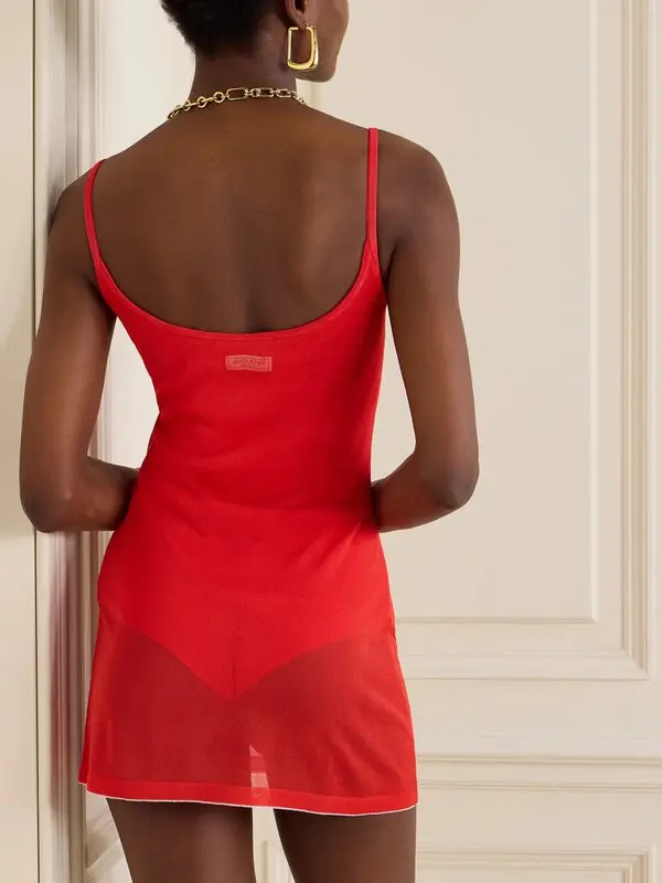 Jacquemus Roupao Stretch-mesh Mini Dress
