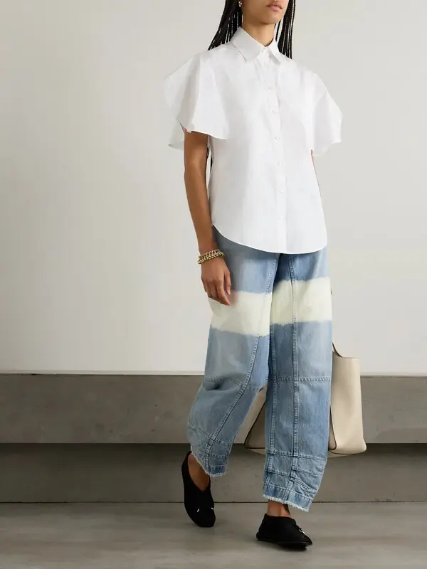 Stella McCartney Paneled Cotton-poplin Shirt